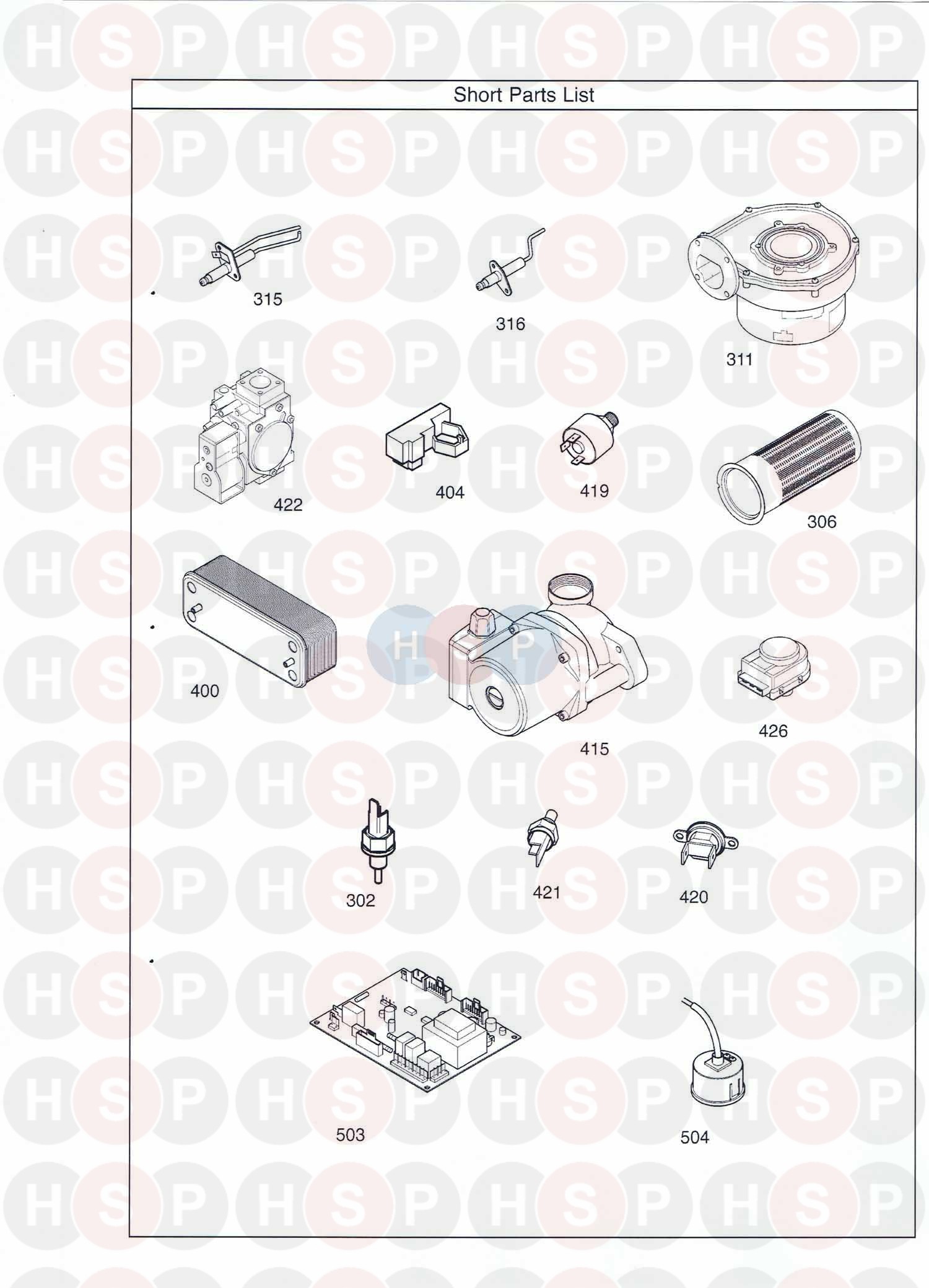 Baxi Duo Tec 28 HE First Line Spares Diagram Heating Spare Parts
